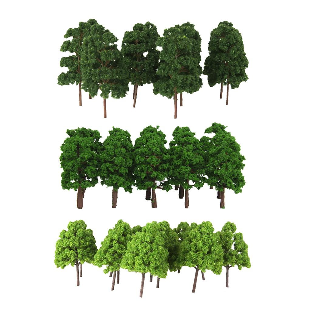 65 Pieces Model Tress Train Railroad Scenery 1: 150 Scale Green ...
