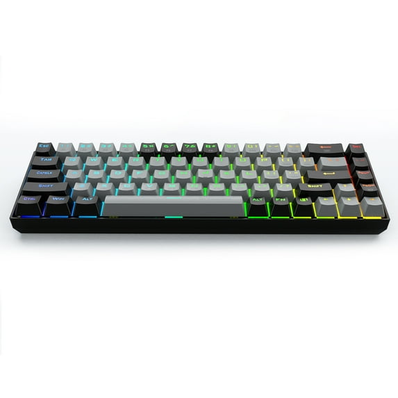 65% RGB Gaming Keyboard, E-YOOSO Z-686 Wired 68 Keys Mechanical ...