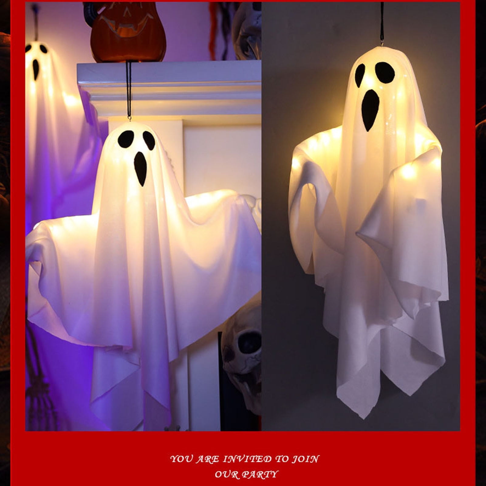 Up to 65% Off Savings Outdoor Halloween Decoration 2PCS LED Hanging ...