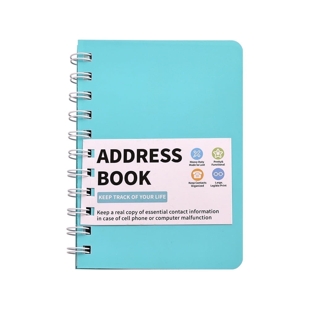 65 Sheets BlueWaterproof PVC Cover Address Book Organizer Keep your ...