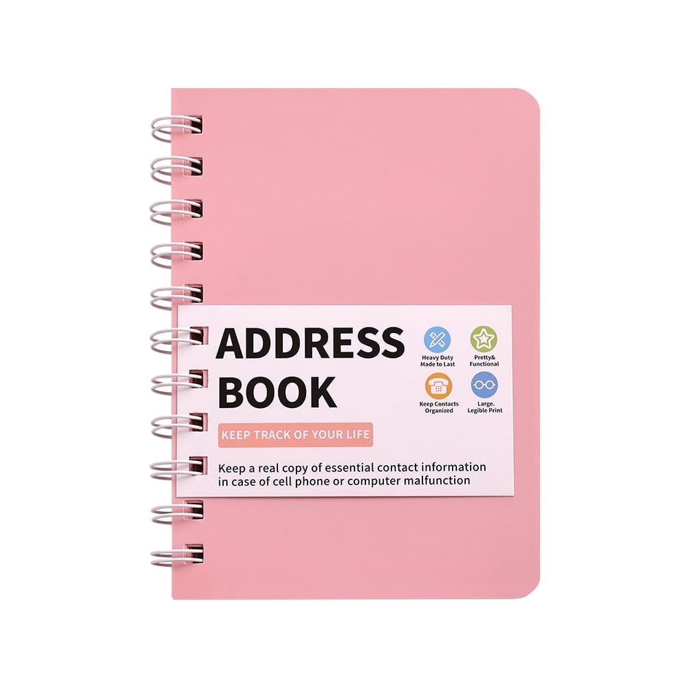 65 Sheets Pink Waterproof PVC Cover Address Book Organizer Keep your ...