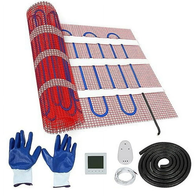 65 Sqft Heating Mat, 180W 120V Electric Radiant Floor Heating System ...