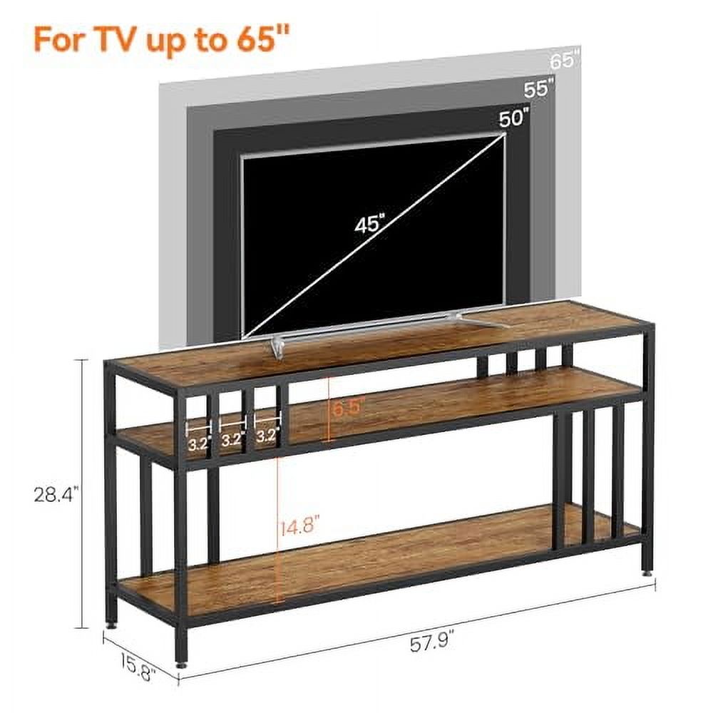 65'' TV Stand for TV up to 75 Inches, Entertainment Center with Open ...