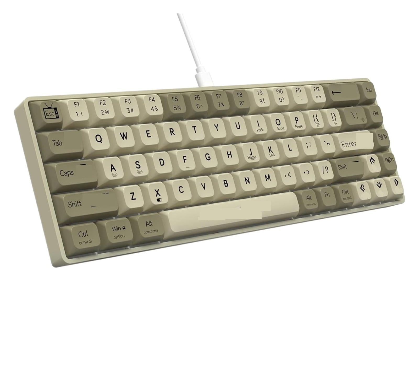 65% Wired Mechanical Gaming Keyboard, Hot Swappable, RGB Rainbow ...