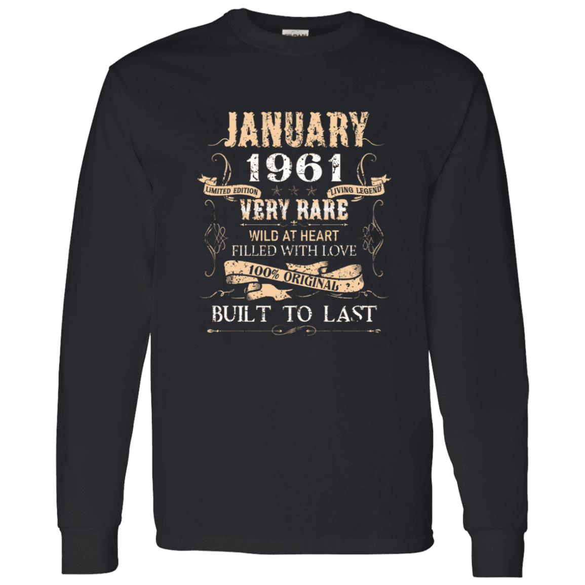 65 Years Old 65Th Birthday Vintage January 1961 Long Sleeve Shirt ...