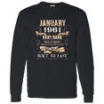 65 Years Old 65Th Birthday Vintage January 1961 Long Sleeve Shirt ...