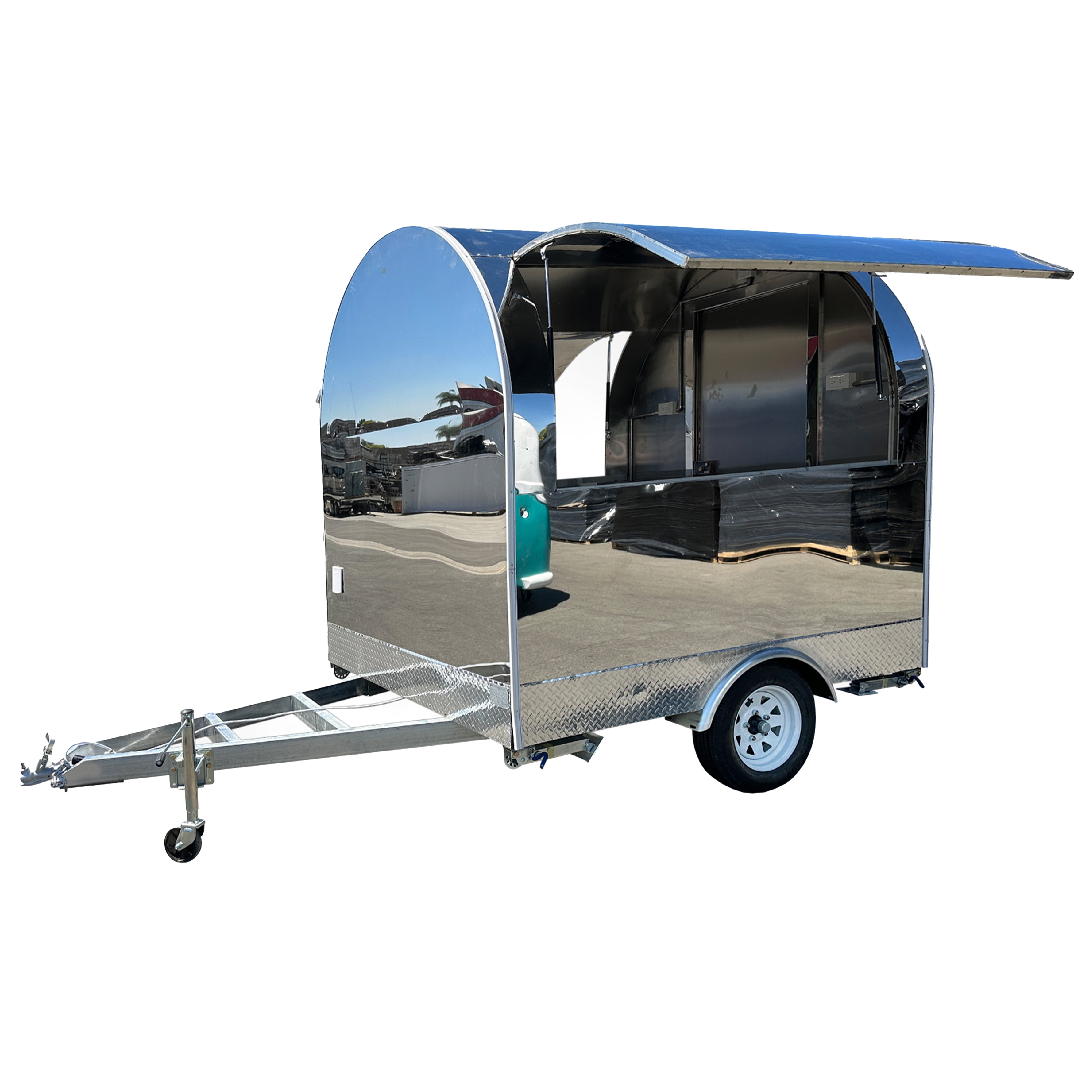 65 in. Electric Mobile Food Trailer, Food Vending Trailer Mobile ...