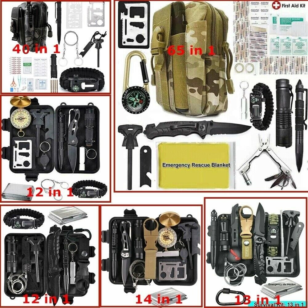 65 in1 Survival Outdoor Kits Military Tactical EDC Emergency Gear ...