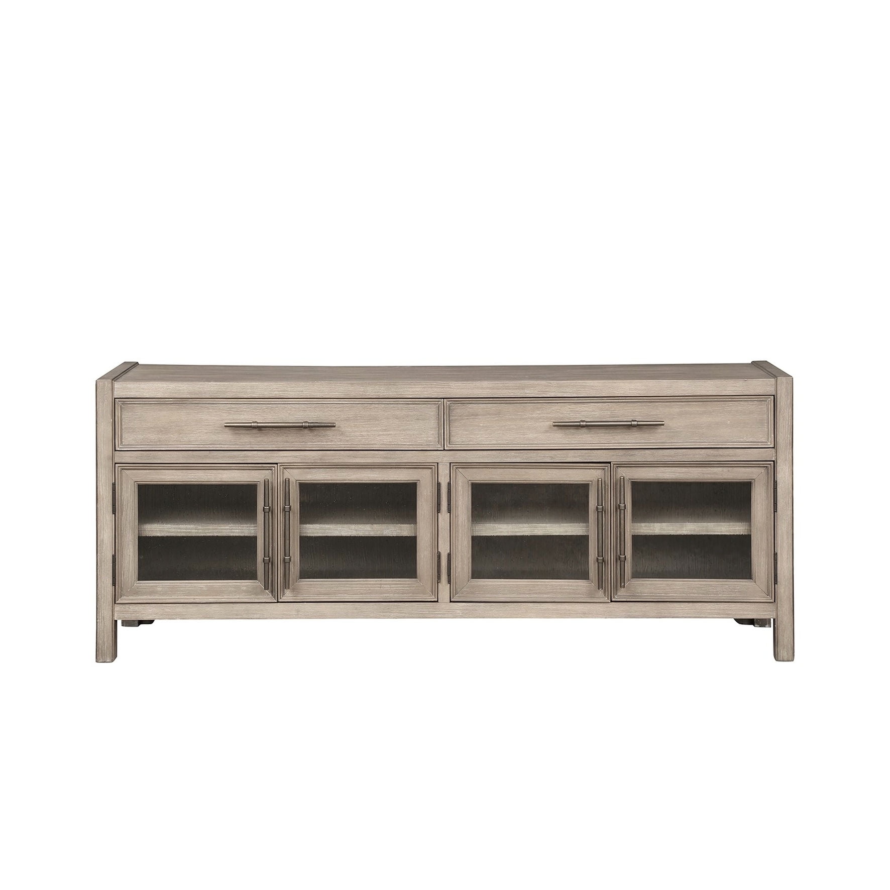 65-inch Modern TV Stand - Four Glass Doors Storage - Home Entertainment ...