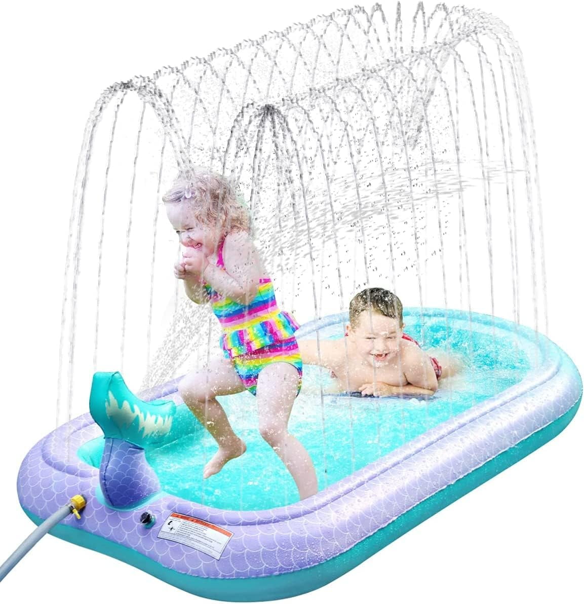 65-inch children's sprinklers and water play MATS, large outdoor ...