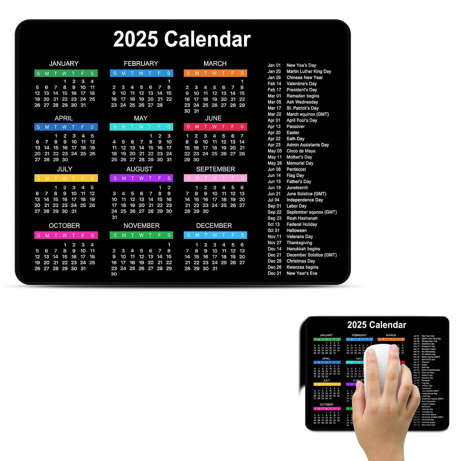 up to 65% off karymi Dapesuom 2025 Calendar Mouse Pad Computer Mousepad ...