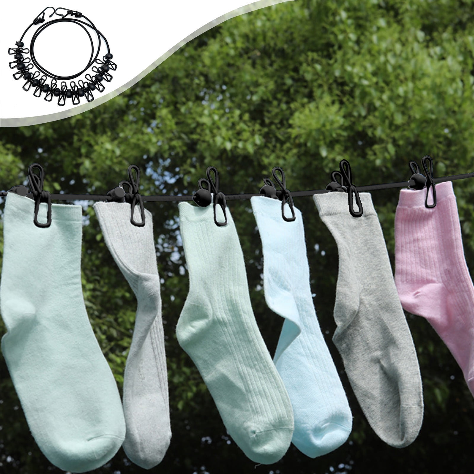 up to 65% off karymi Windproof Retractable Clothesline Fixed Buckle ...