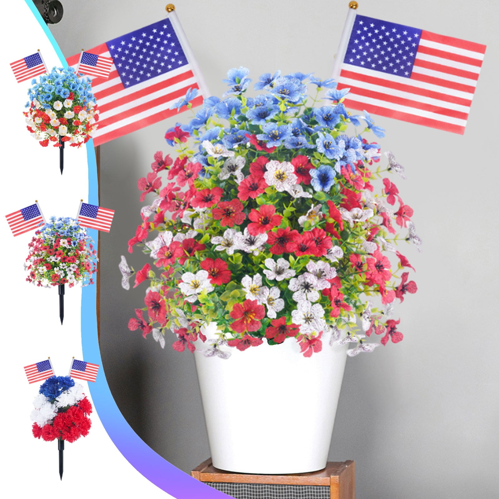 Up to 65% off! 4th of july decorations Artificial Fake Flowers For ...