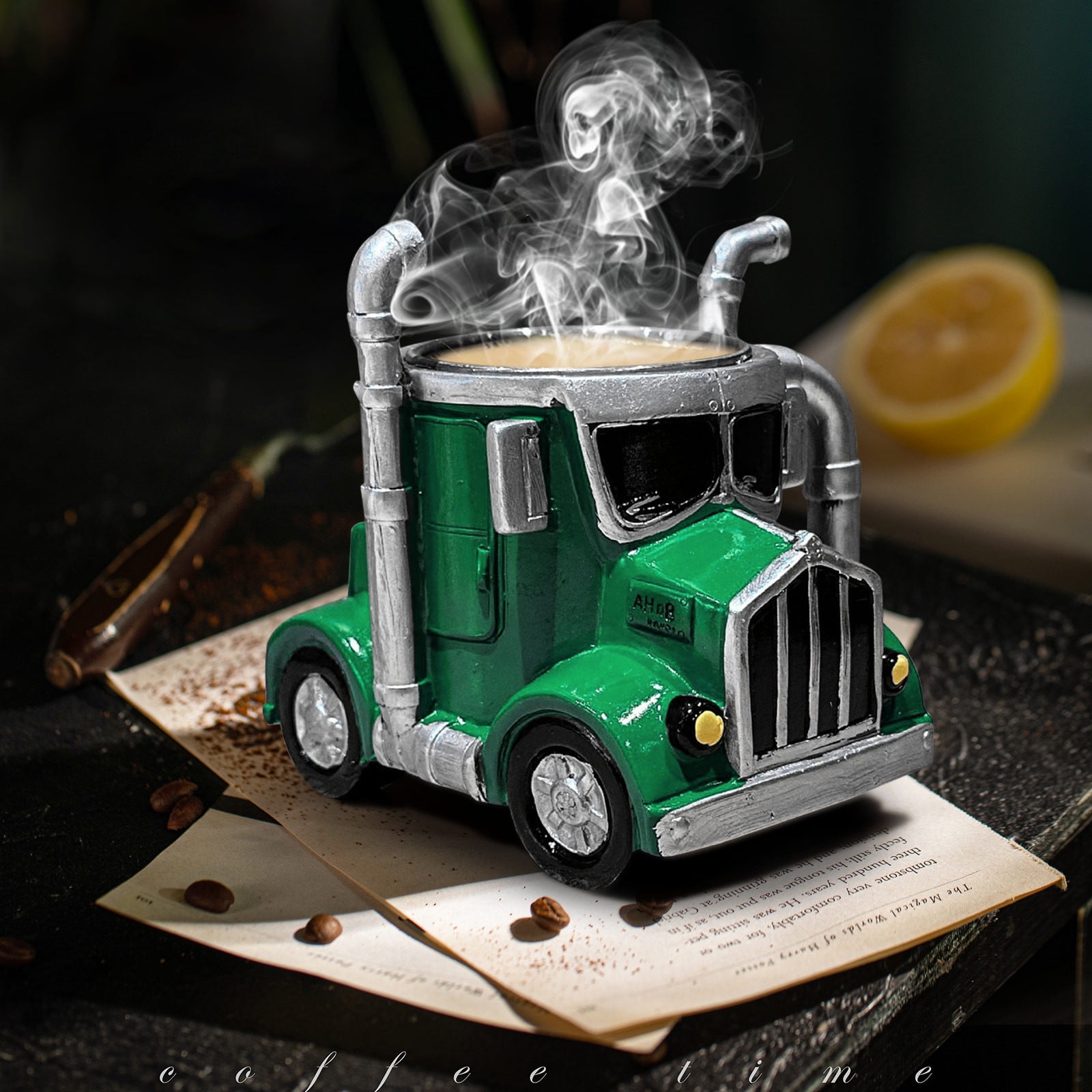 Up to 65% off! Handcrafted Truck Coffee Cup Semi-Truck Coffee Mugs ...