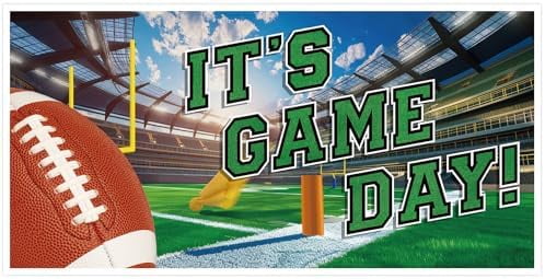 65" x 32.7" Tailgate Football Banner - Party Decorations & Backdrop ...