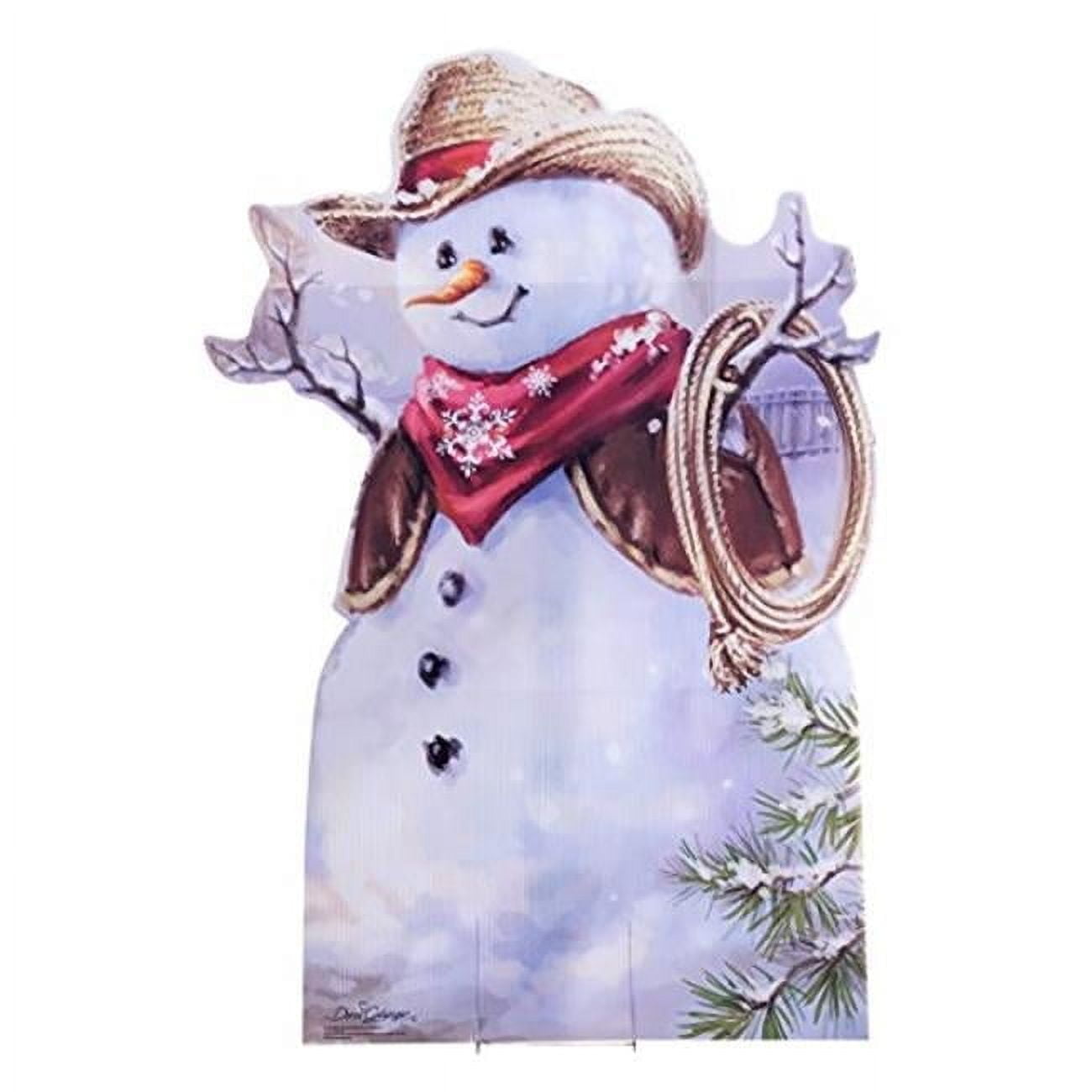 65 x 45 in. Little Cowboy Snowman - Gelsinger Outdoor Yard Standee ...