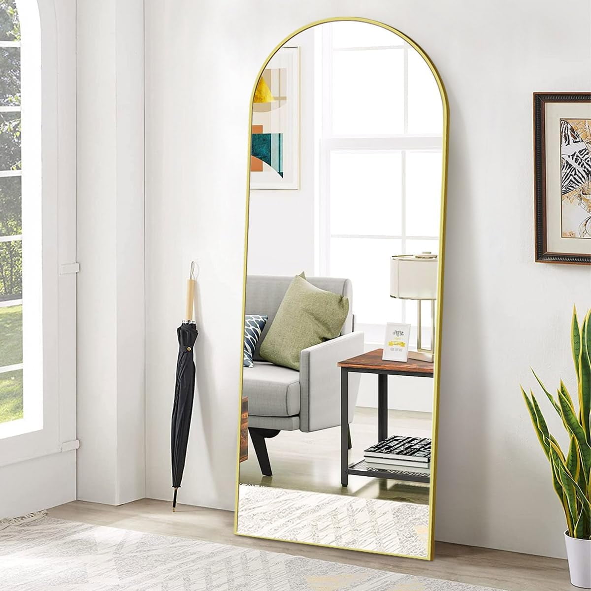 65"x24" Arch Floor Mirror, Full Length Mirror Wall Mirror Hanging or ...