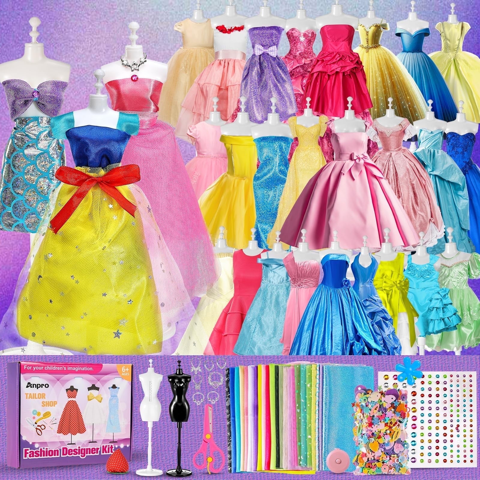650 Pcs Fashion Designer Kit for Girls, DIY Arts & Crafts Creative ...
