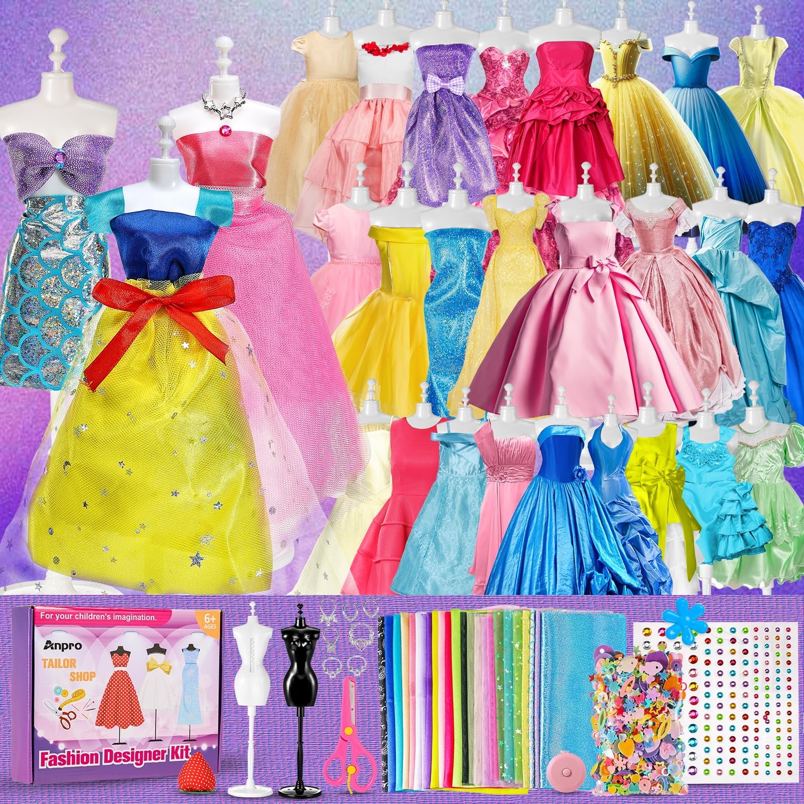 650+Pcs Fashion Designer Kit for Girls, Creativity DIY Arts & Crafts ...