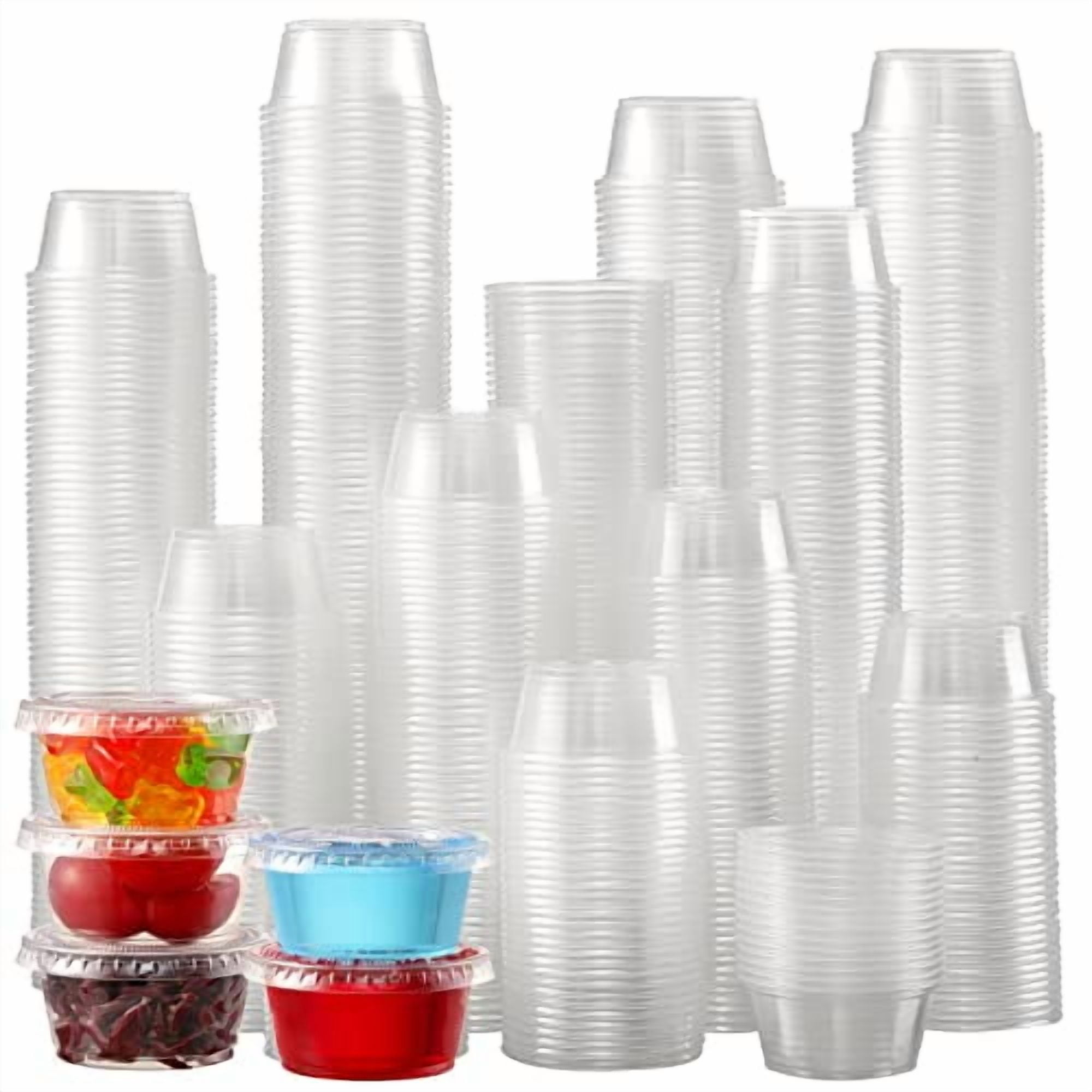 [650 Sets - 2 Oz ] Jello Shot Cups, Small Plastic Containers with Lids ...