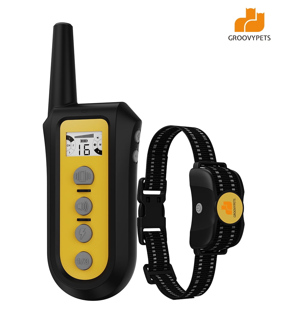 650 YD Remote Dog Training Shock Collar w/ Auto Anti Bark, Humane Beep ...