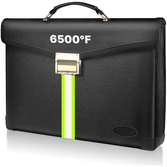 6500?F Fireproof Document Bag with Lock,Upgraded Fireproof/ Bag with ...