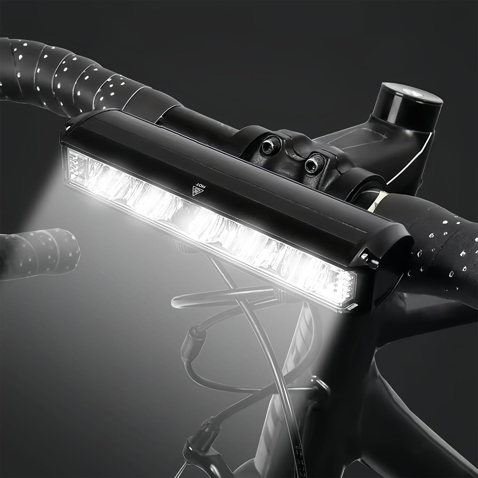 6500 Lumen Bike Light, USB Rechargeable Bicycle Light, Super Bright 5 LED Bike Lights for Night ...
