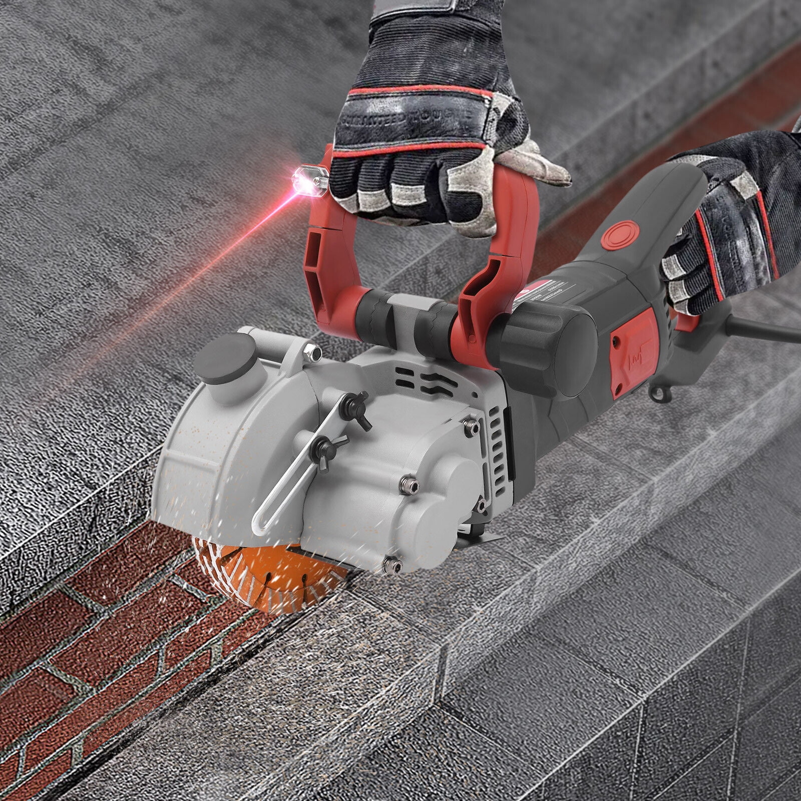 6500Rpm 5" Wall Chaser Slotting Machine 4800W Wall Groove Cutting ...