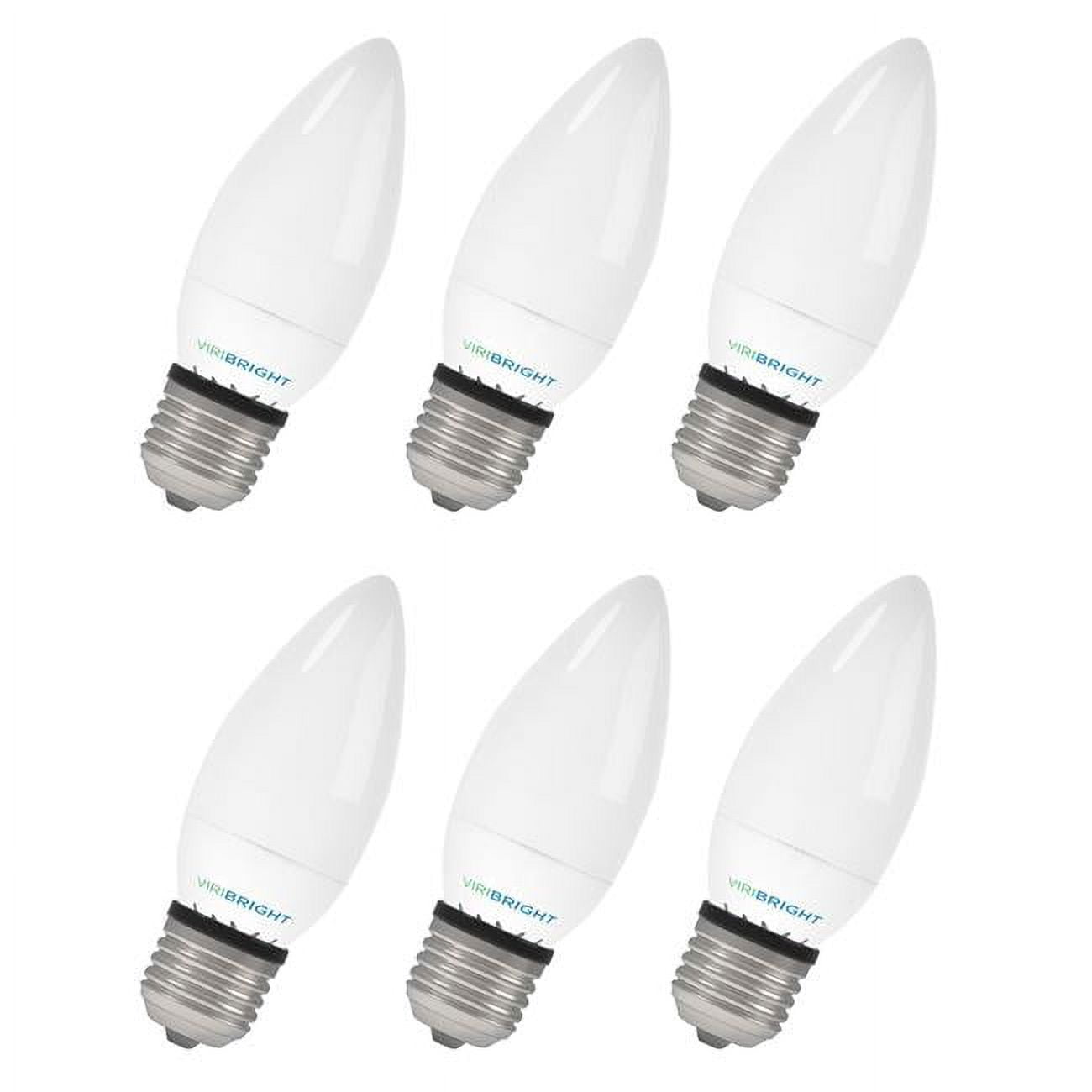 6500k 3.2W 40W Equivalent Daylight E26 LED Chandelier Bulb - Pack of 6 ...