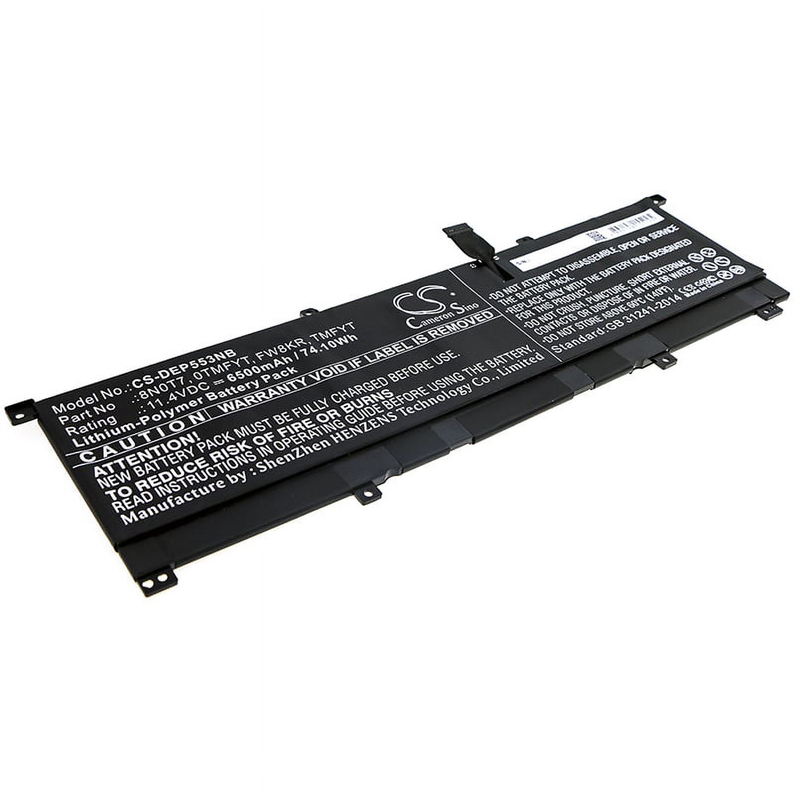 6500mAh 8N0T7 FW8KR TMFYT 0TMFYT Battery for DELL XPS 15 9575 i7-8705G ...