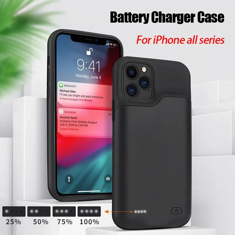 6500mAh Battery Charger Case for IPhone 11 12 13 14 Pro Max Charging ...