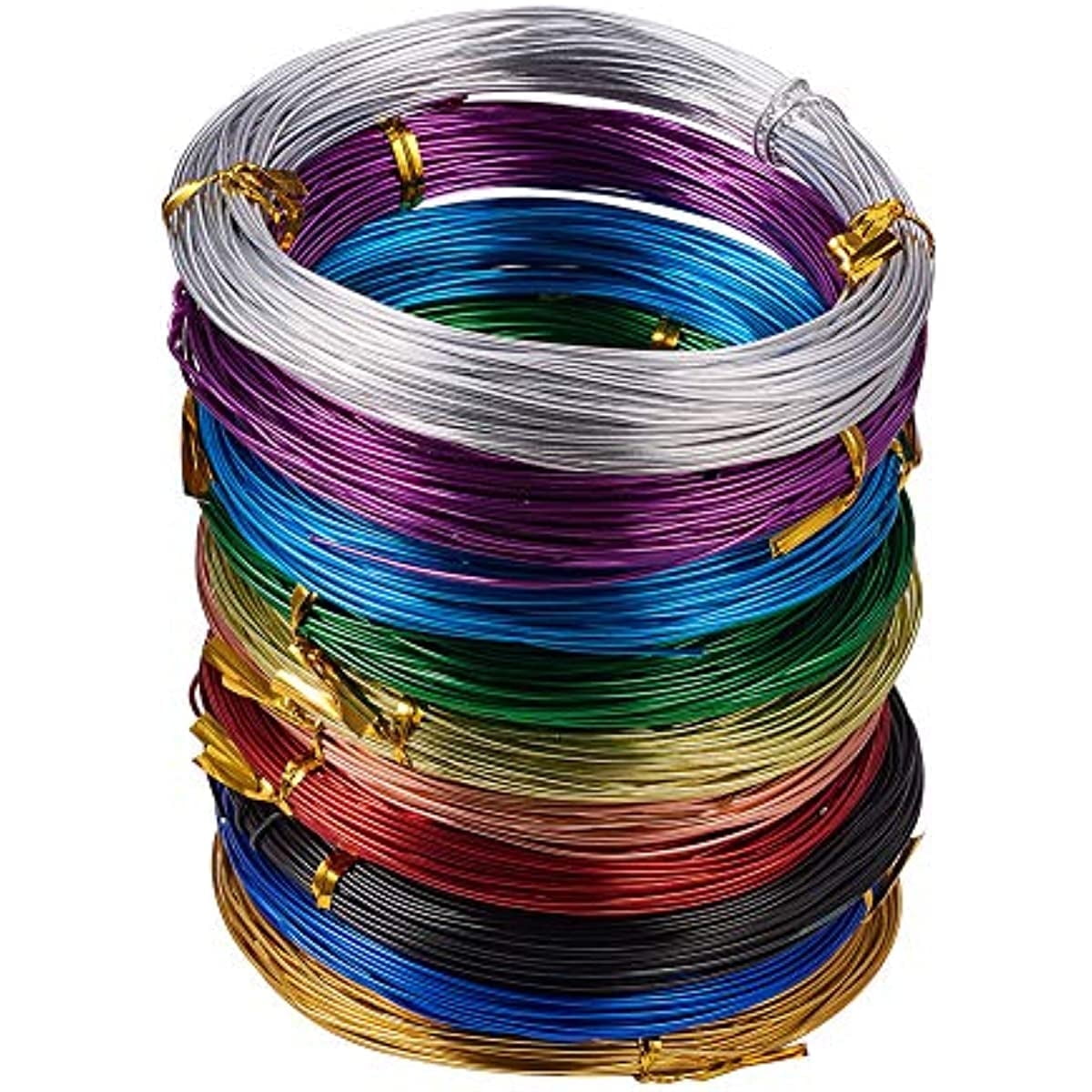 650Feet 10 Rolls 1mm Aluminum Craft Wire 18 Gauge Flexible Floral ...