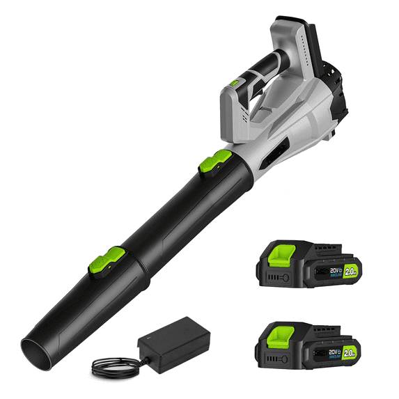 650W Cordless Leaf Blower, 150MPH 650CFM Leaf Blower with 2×4AH Battery ...
