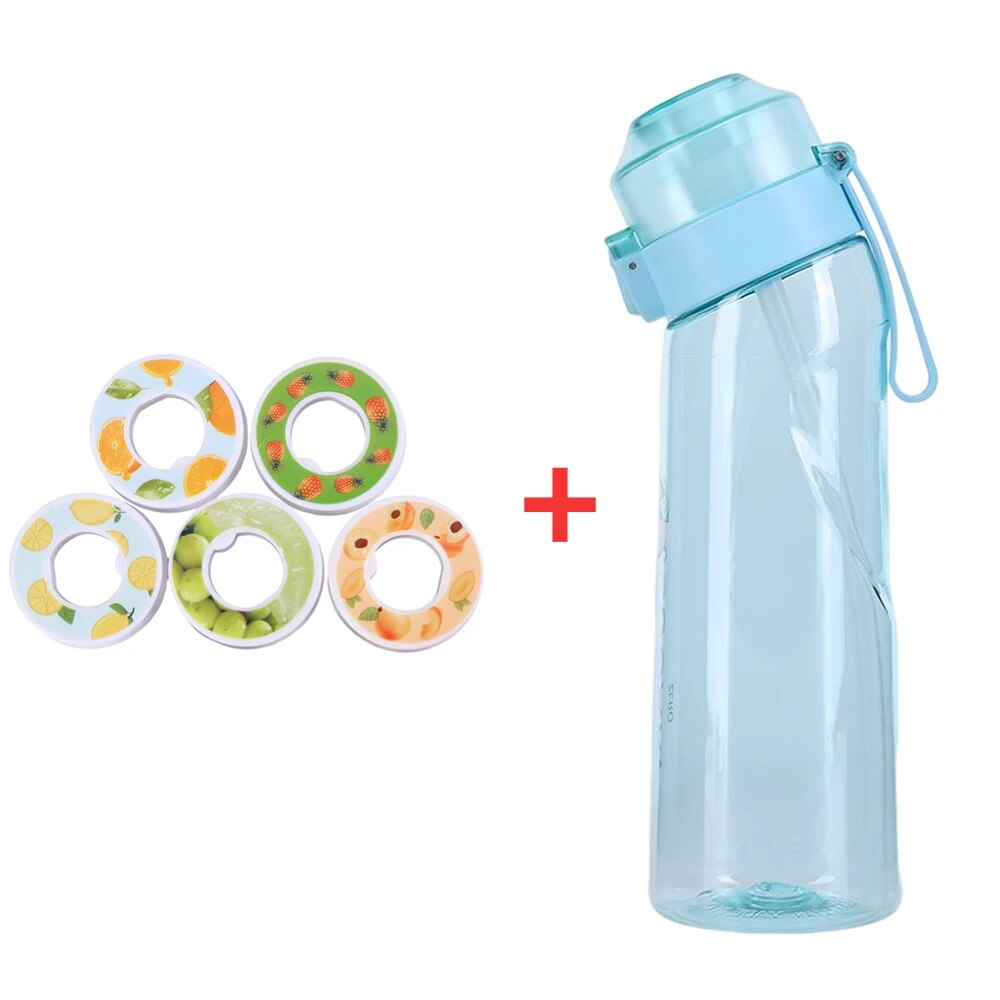 650ml Flavored Water Bottle with Straw Flavoring Pods Air Scent Scent ...