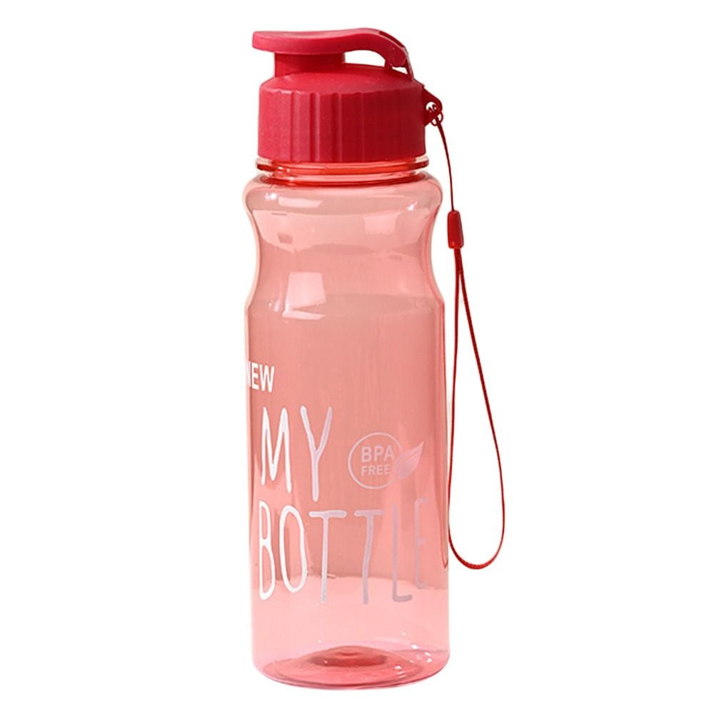 650ml Portable Sport Transparent Multi-color Water Bottle Plastic Water ...