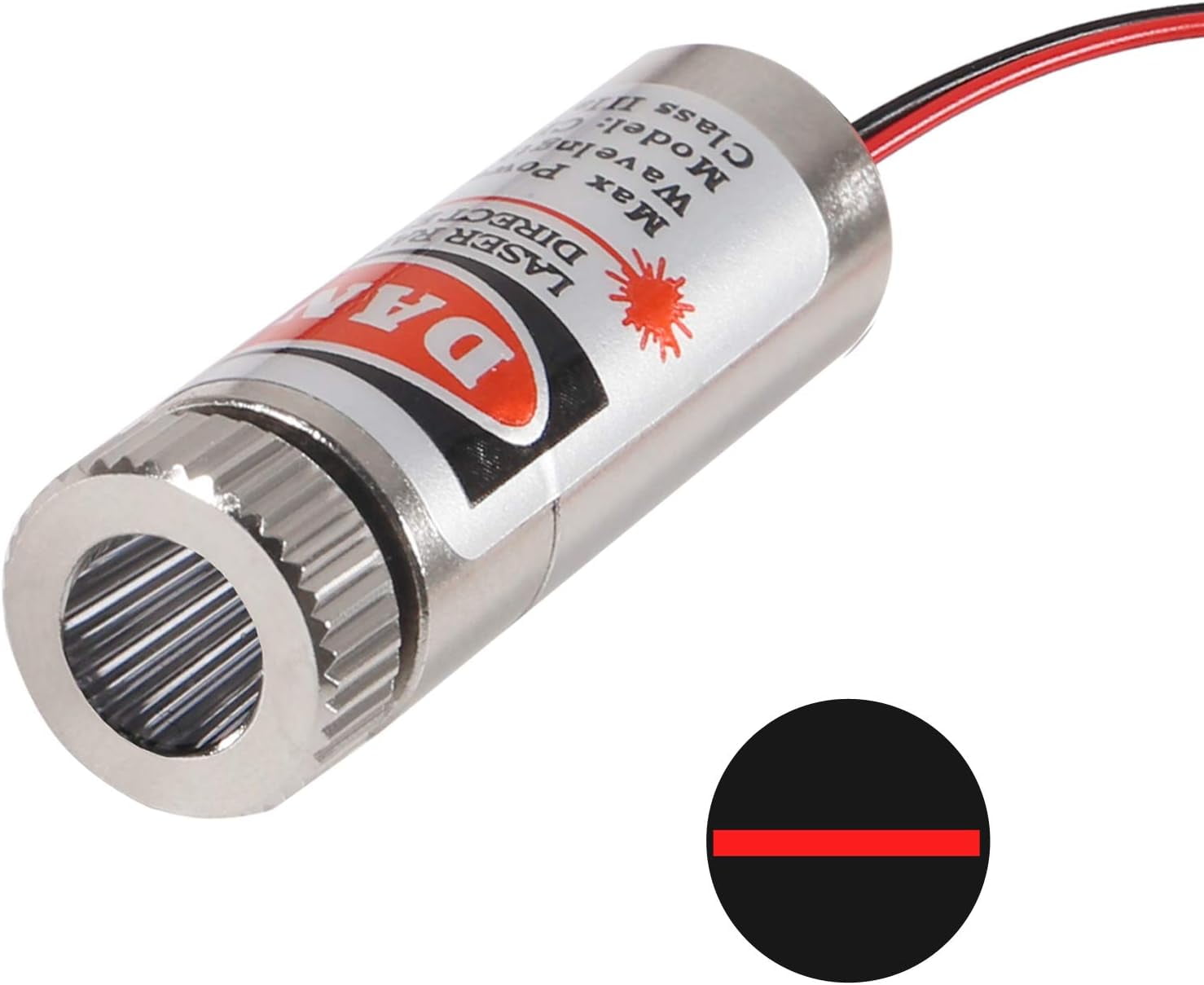 650nm 5mW Red Line Laser Diode Module – Adjustable Focus, 120° Fan ...