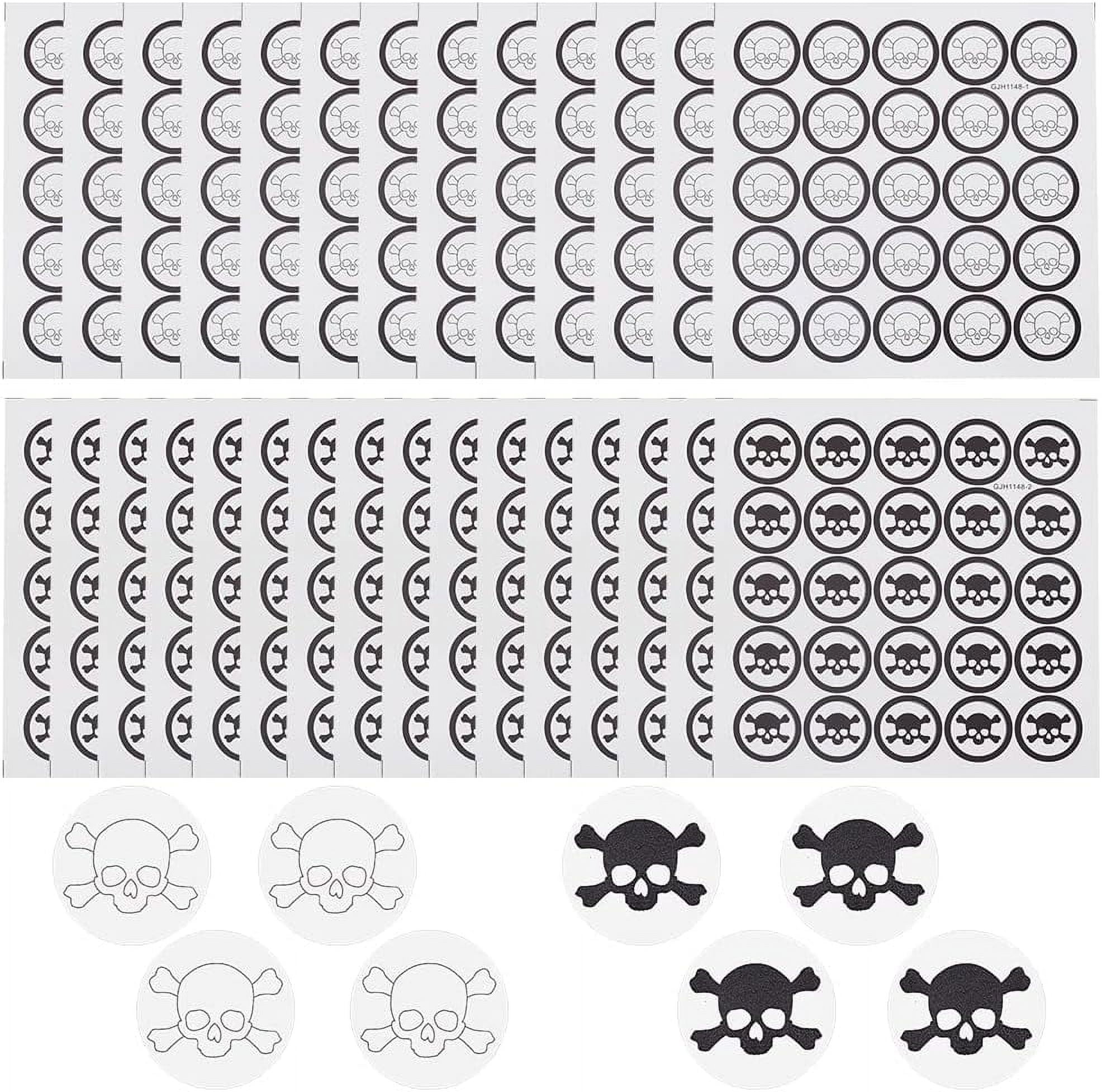650pcs 2Style Football Helmet Stickers 1.1 Inch Skull Stickers Self ...