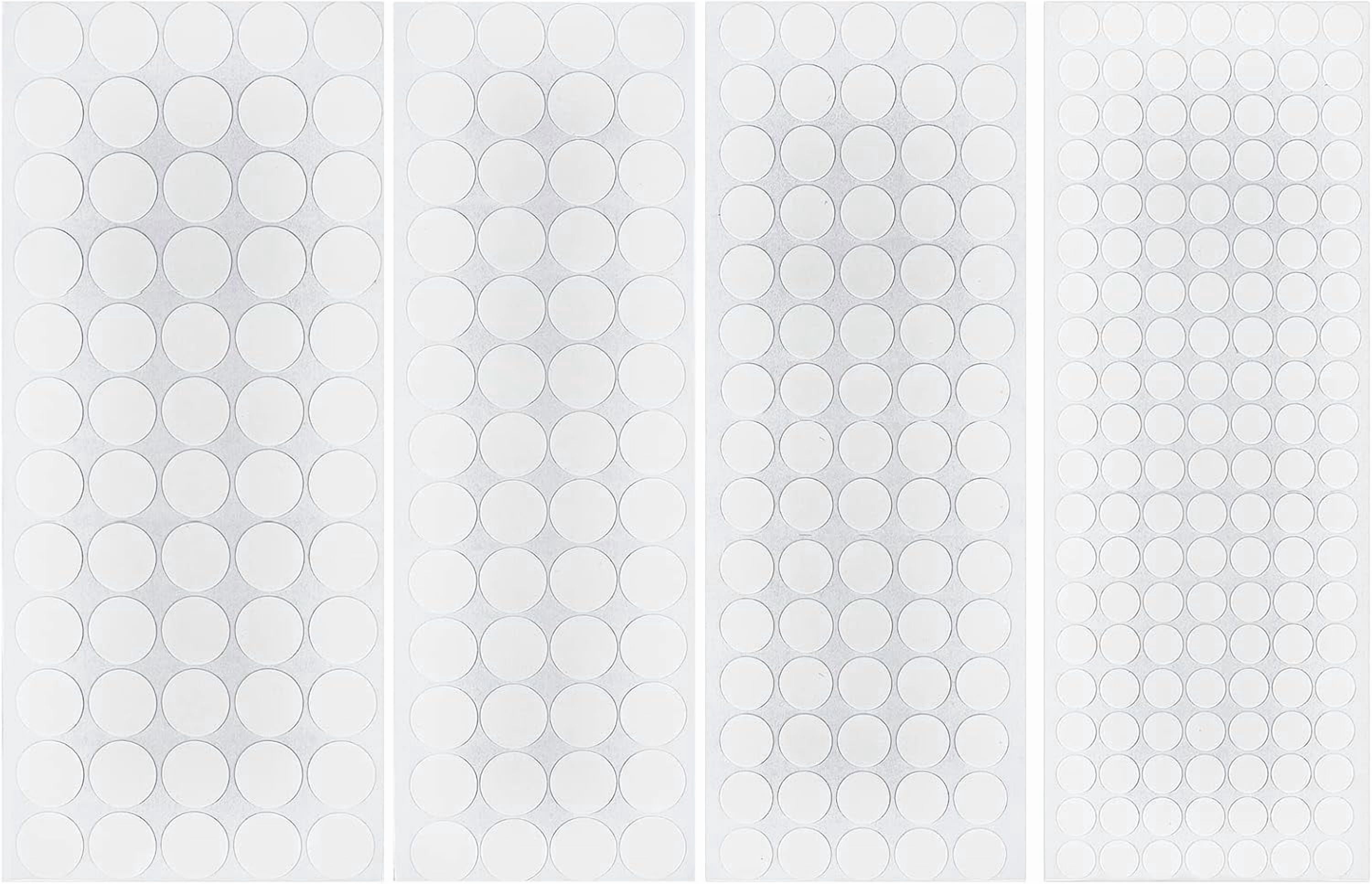 654Pcs 4 Size Dry Adhesive Glass to Pendant Trays Double-Side Dry ...