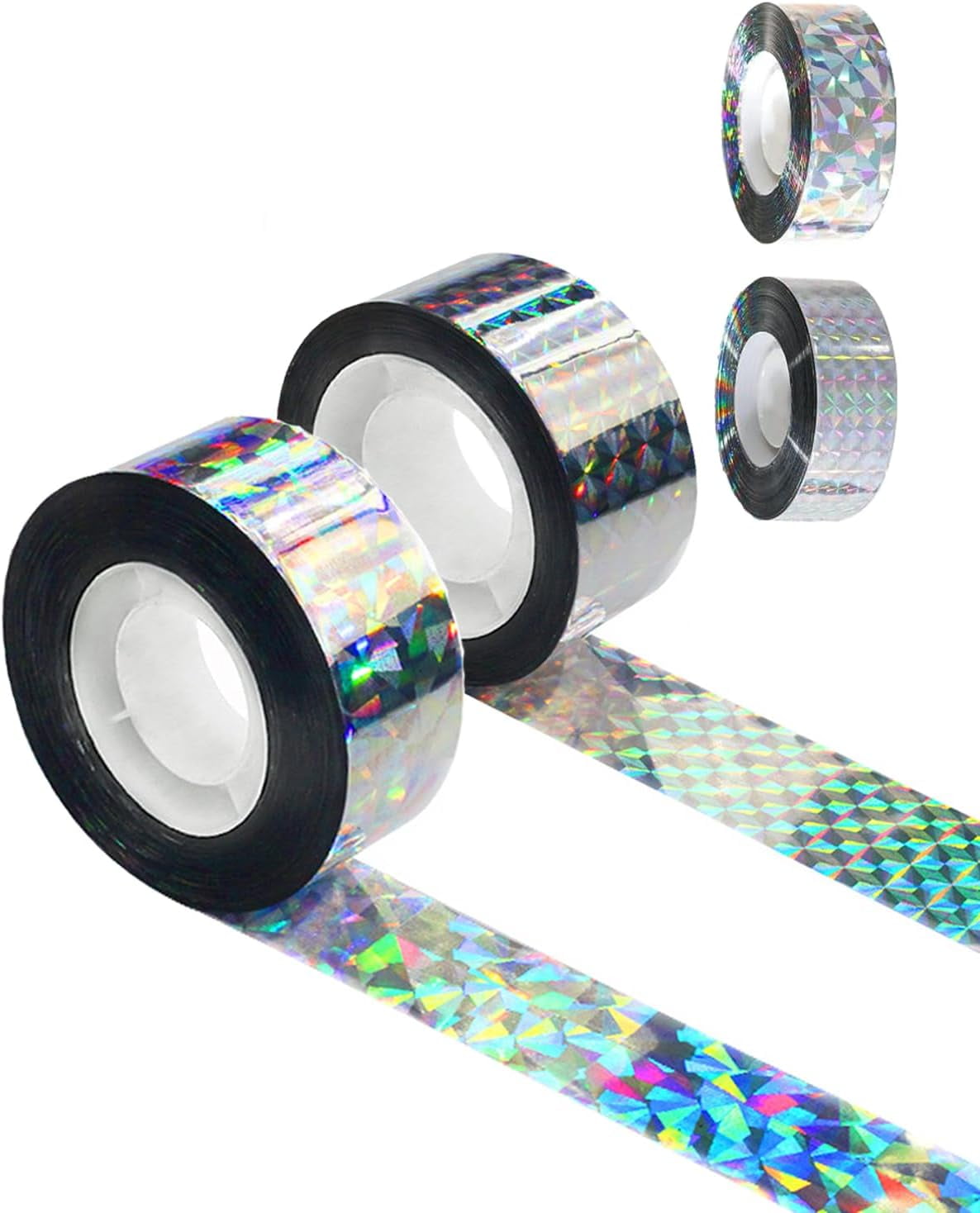 656 FT Bird Scare Tape Ribbon, 2 Pcs Deterrent Visual Reflective Tape ...