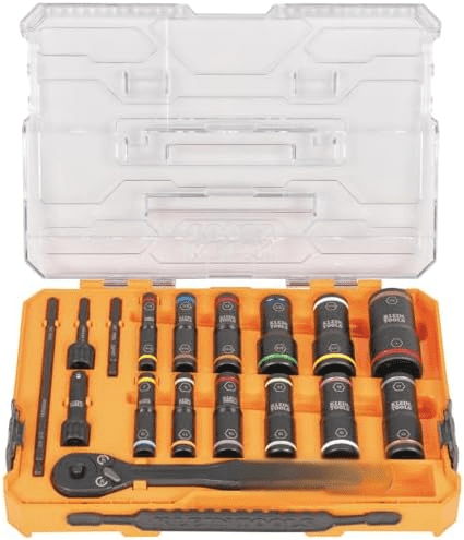 65626 KNECT Deep Well Socket Set, 3/8-Inch Drive Ratchet, 24 SAE and ...