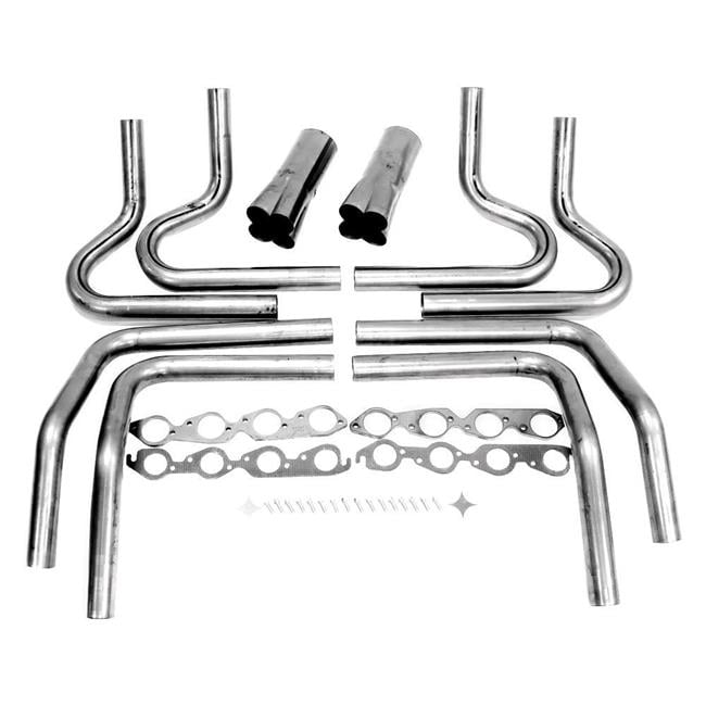 65670 2.12 x 4 in. Raw Dyno Weld-Up Exhaust Header Kit with Weld on ...