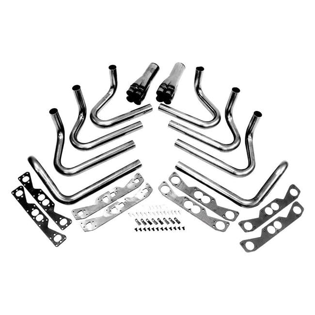 65675 2.25 x 4 in. Raw Dyno Weld-Up Exhaust Header Kit with Weld on ...