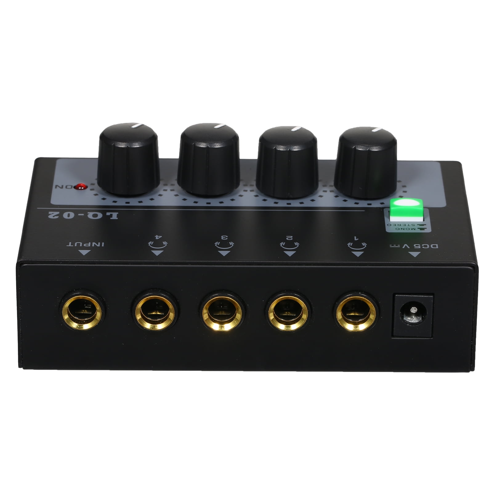 6588 Headphone Mixer 4 Channels Mono/Stereo Metal Stereo Headphone ...