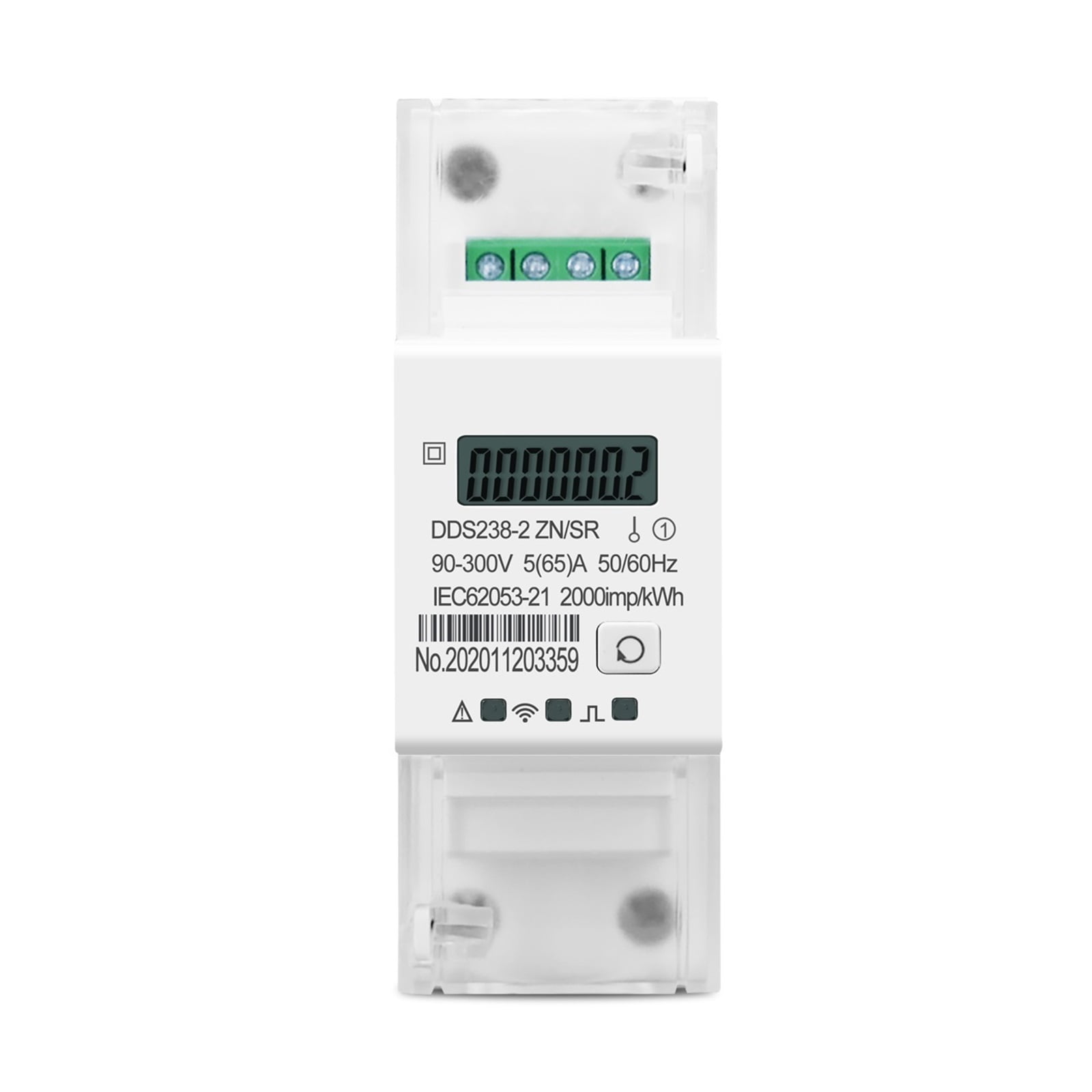 65A Din Rail Single Phase Multi Function Energy Meter Kwh MODBUS-RUT ...
