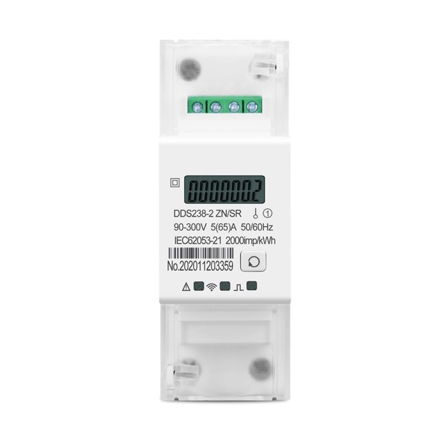 65A Din Rail Single Phase Multi Function Energy Meter Kwh MODBUS-RUT ...