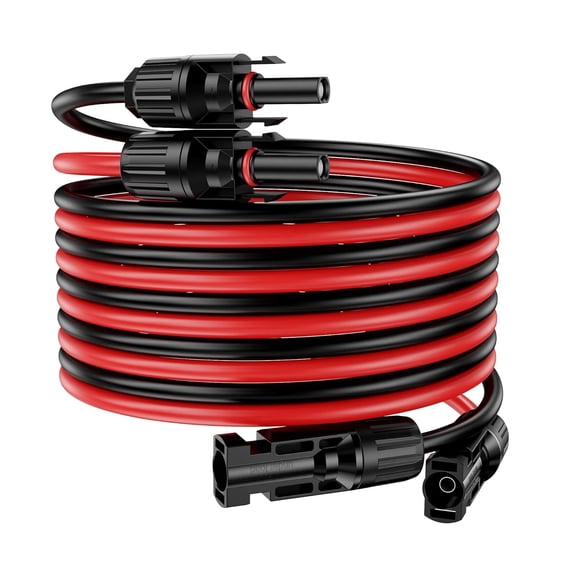 65FT Solar Panel Extension Cable - 10AWG Solar Wire Cord 10 Gauge PV ...