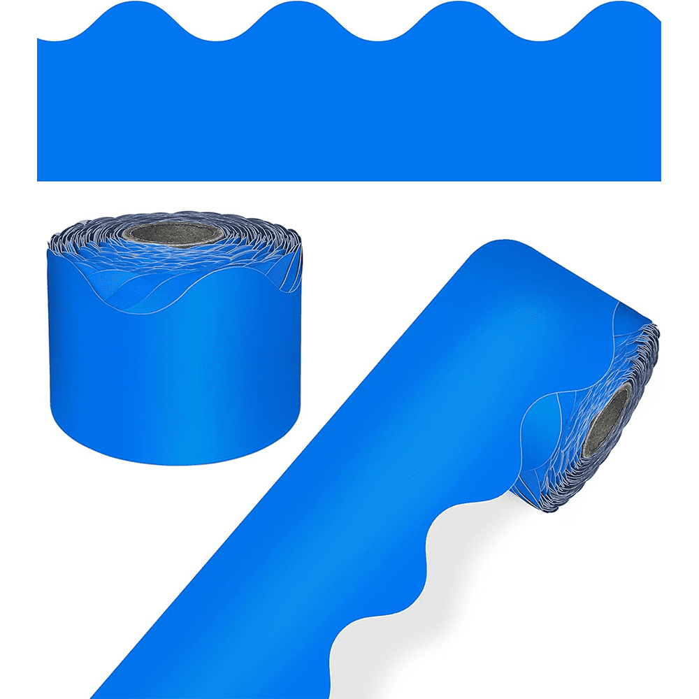 65Ft Bulletin Board Borders, 1 Roll of Scalloped Trim for Rolling ...