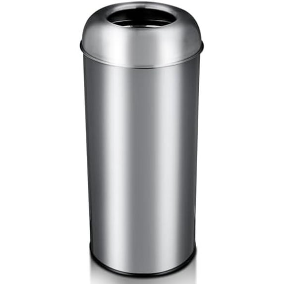 65L/17Gal Open Commercial/Kitchen Trash Can, Fingerprint-Resistant Bin ...