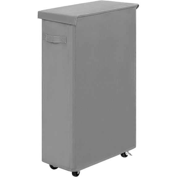 65L Slim Laundry Hamper with Lid Narrow Rolling Laundry Basket with ...