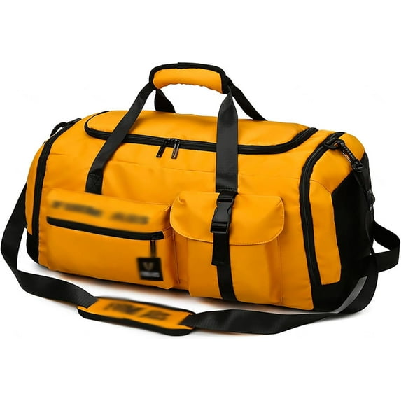 65L Waterproof Travel Duffel Bag - Multi-Functional Weekender Tote with ...